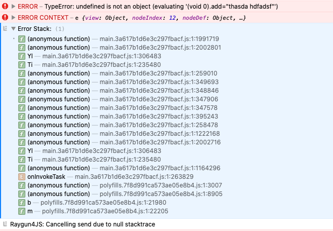 ionic iOS app error not being reported · Issue #367 · MindscapeHQ/raygun4js · GitHub
