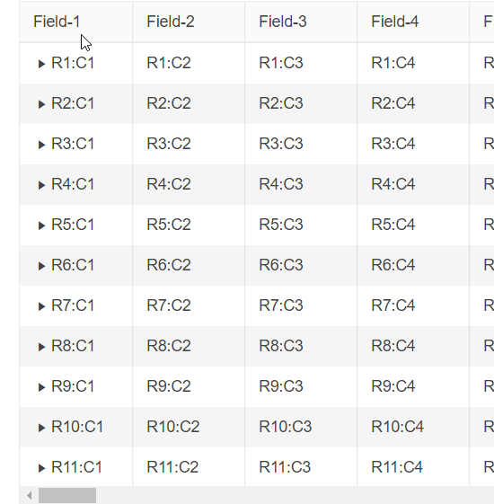 [grid] [treelist] Reordering The Initial Columns Doesn T Update The Row Data When Virtualcolumns