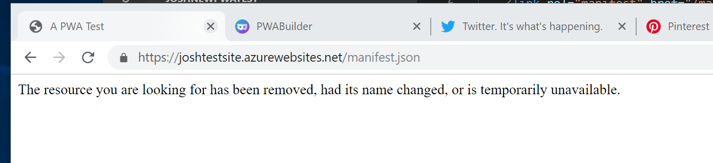 Manifest does not load into browser. · Issue #444 · pwa-builder/PWABuilder · GitHub