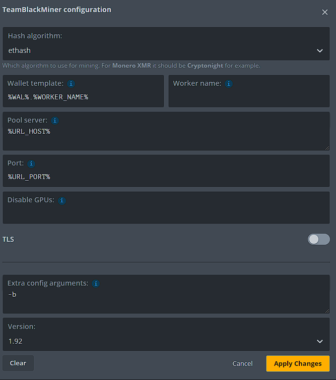 Hide statistics in hiveOS amd card. · Issue #371 · sp-hash/TeamBlackMiner · GitHub