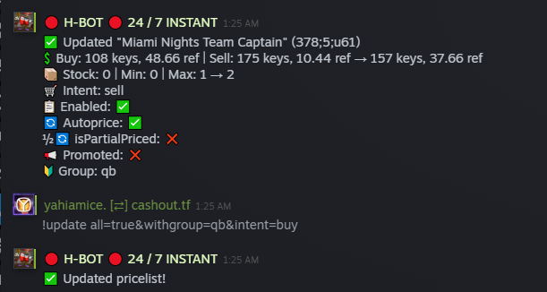 Groups don't work when changing intent · Issue #1675 · TF2Autobot/tf2autobot · GitHub