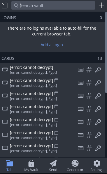 Bitwarden Extension - Cannot Decrypt/Login · Issue #2363 · bitwarden/clients · GitHub