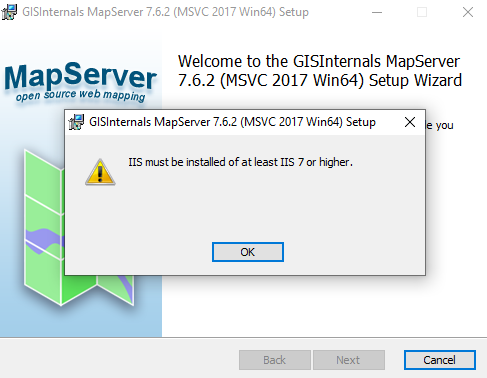 WIX MapServer Setup Project not working for IIS10 · Issue #173 · gisinternals/buildsystem · GitHub