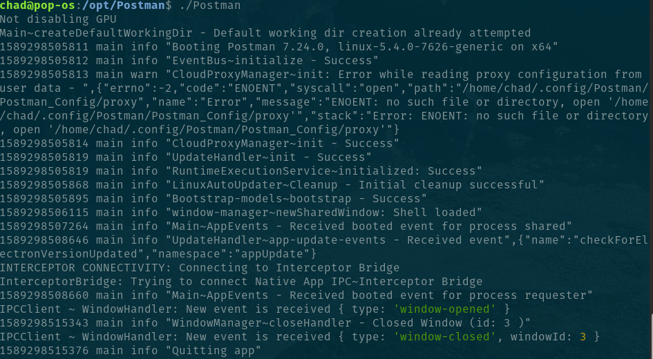 Postman stuck on dock with active icon after closing the application ...