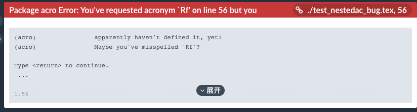 `acro` automatically capitalize ` ` when using `\acroupper` · Issue #261 · cgnieder/acro · GitHub