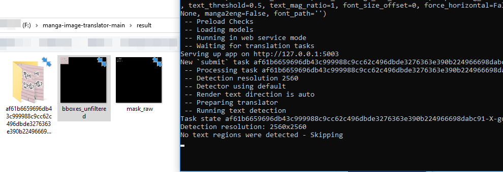 No text regions were detected - Skipping How to fix? · Issue #185 · zyddnys/manga-image ...