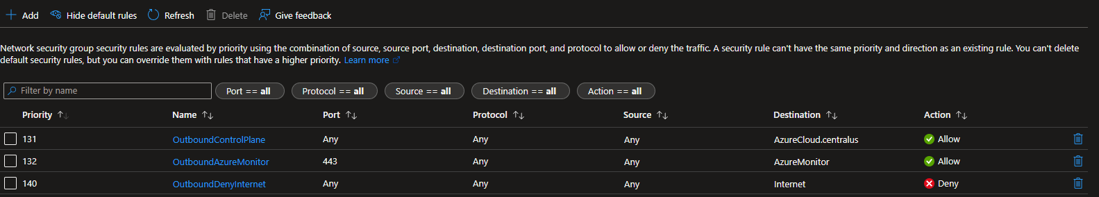 Documentation on outbound NSG rules not entirely accurate? · Issue #619 · microsoft/azure ...