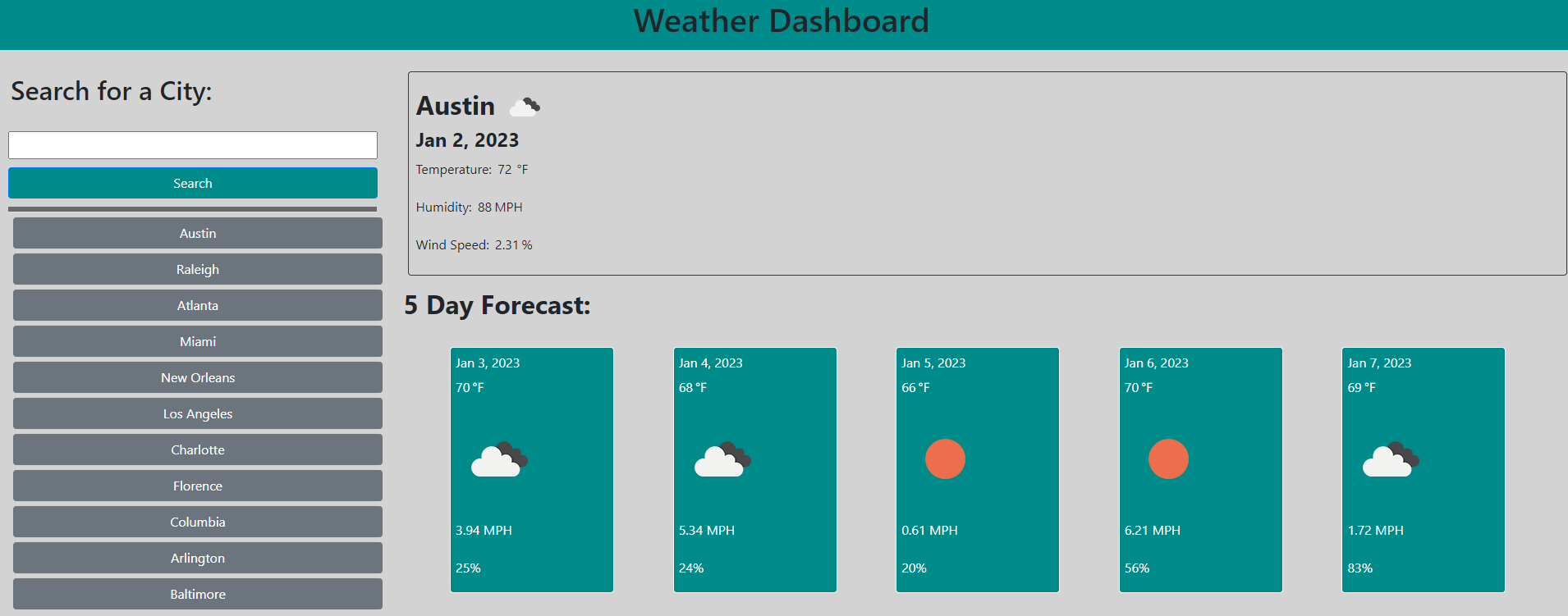 GitHub - sfhill24/Weather-Dashboard