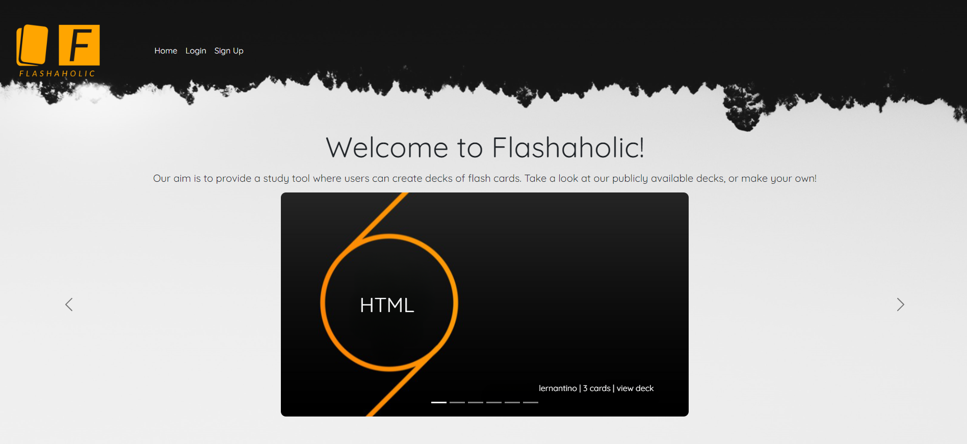 GitHub - sfhill24/Flashaholic: Flashaholic is full stack application that allows users to create ...