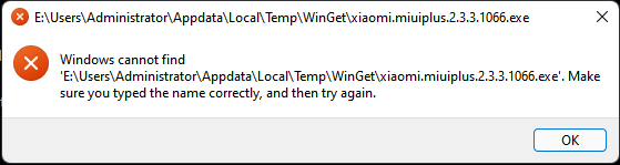 Cannot find the installation package when installing a Win32 application · Issue #1544 ...