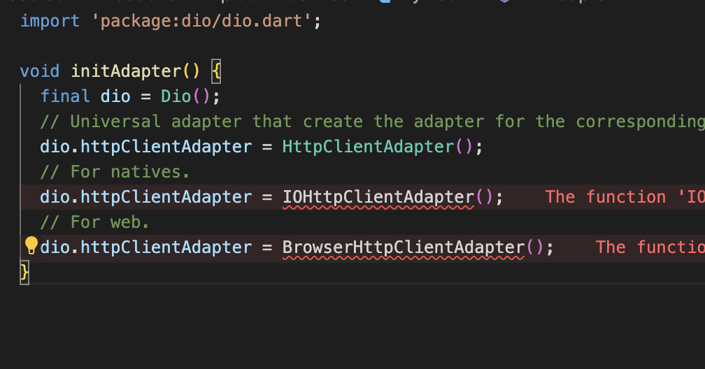 Improve docs for `IOHttpClientAdapter` and `BrowserAdapter` · Issue #1690 · cfug/dio · GitHub