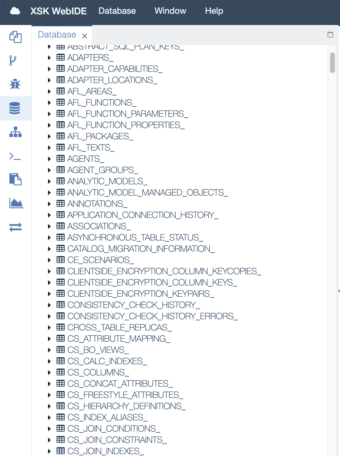 [IDE] Database - Fix db controls to the top of db panel · Issue #650 · SAP-archive/xsk · GitHub