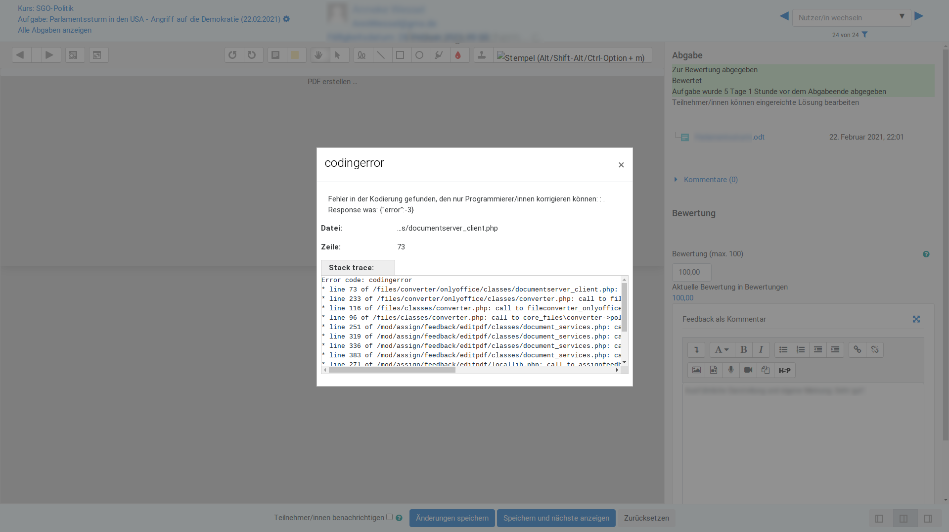 Encoding Error When Grading Assignments · Issue 15 · Learnwebmoodle Fileconverteronlyoffice