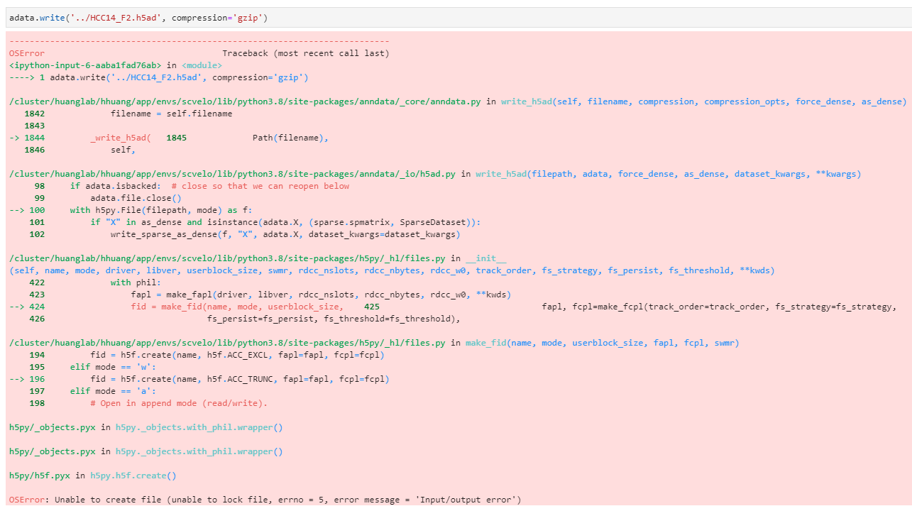 Anndata.write error · Issue #494 · scverse/anndata · GitHub