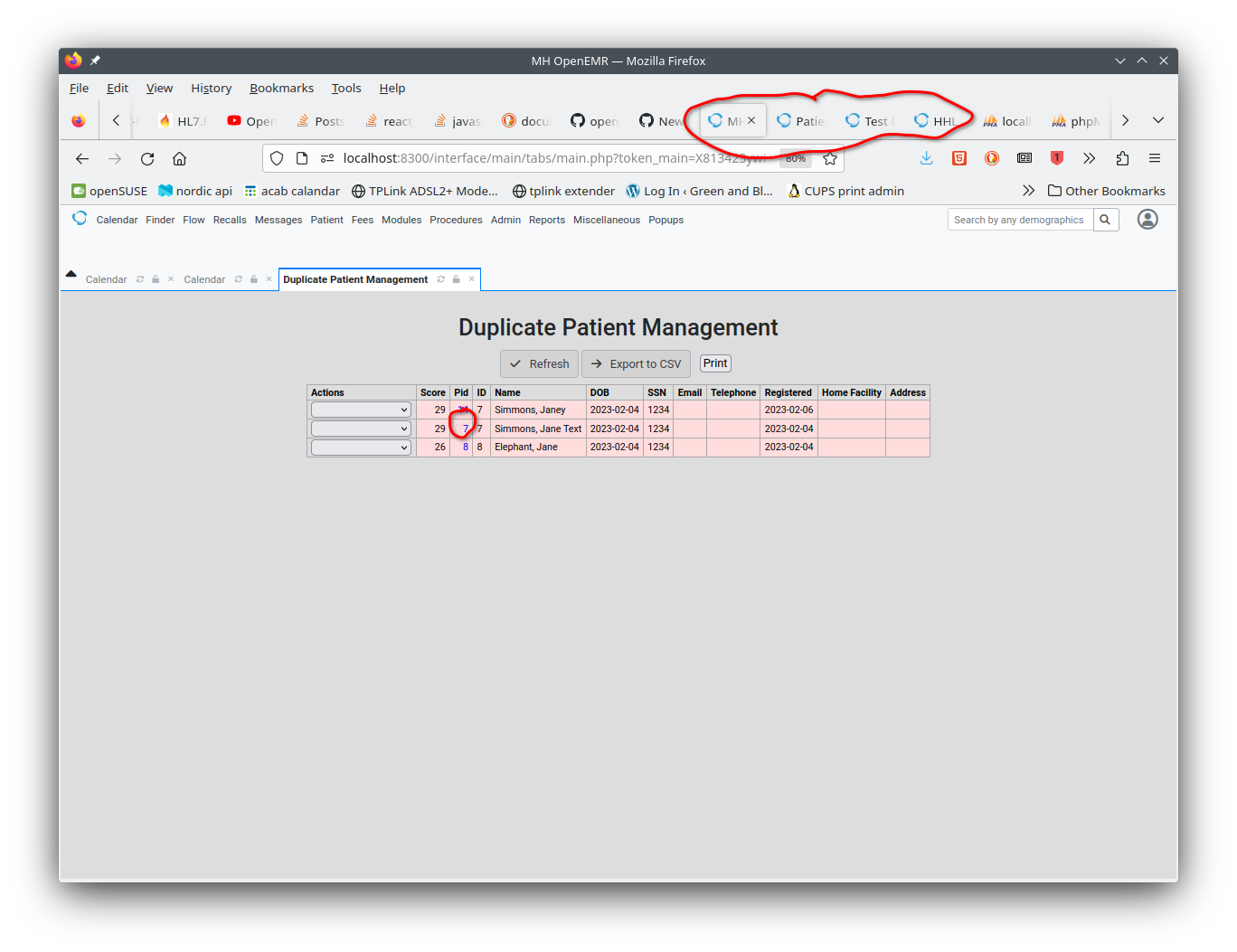 in manage duplicate patients clicking pid starts new browser window · Issue #6225 · openemr ...