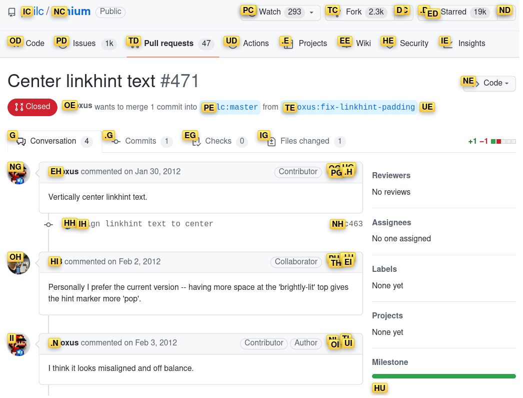 Link hint text not centered · Issue #4177 · philc/vimium · GitHub