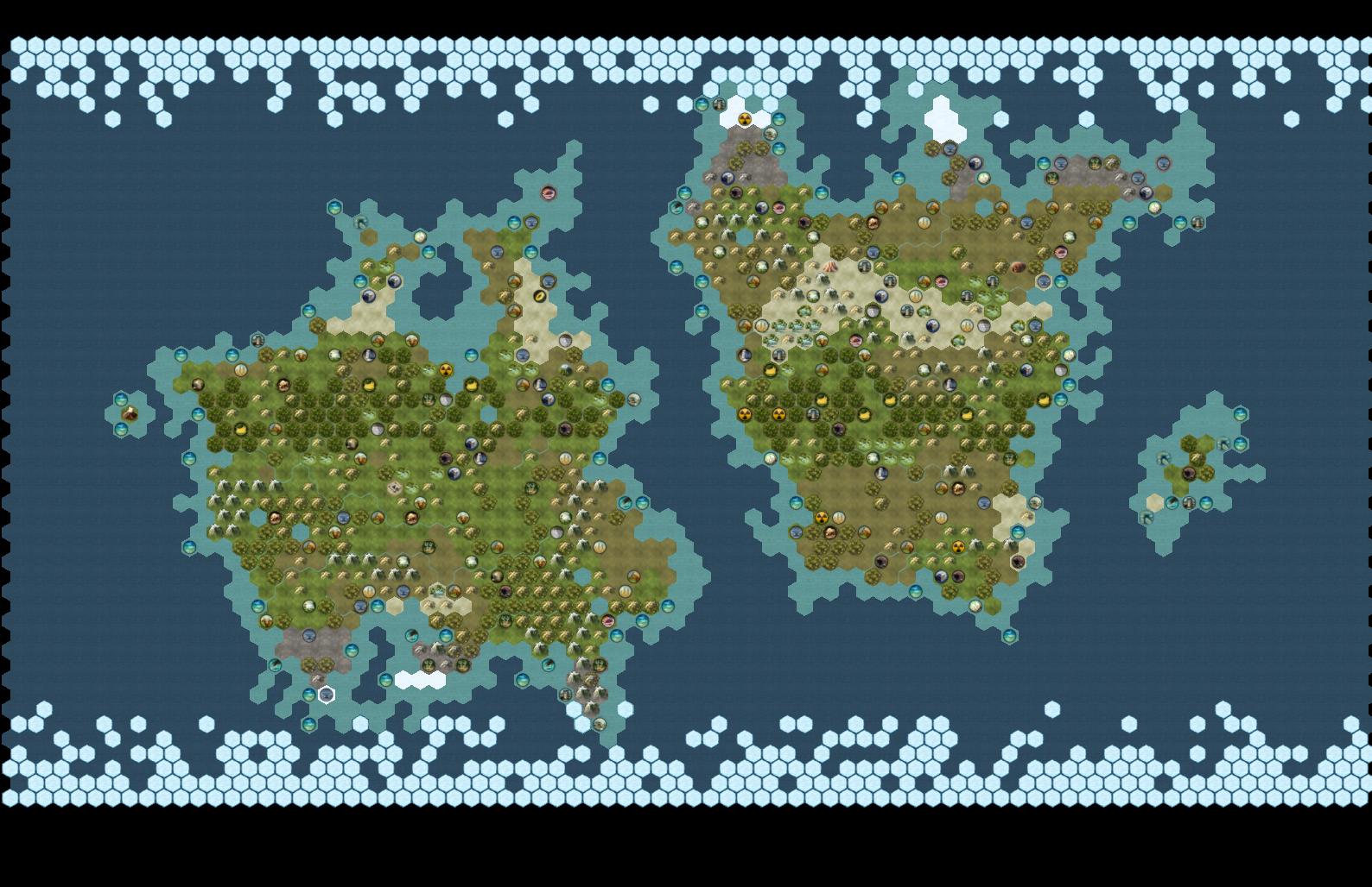 Continents map type needs more land tiles / reveal map? · Issue #775 · yairm210/Unciv · GitHub