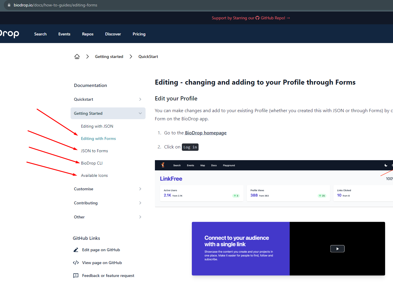 [BUG] Docs URL refresh when using side nav · Issue #9486 · EddieHubCommunity/BioDrop · GitHub