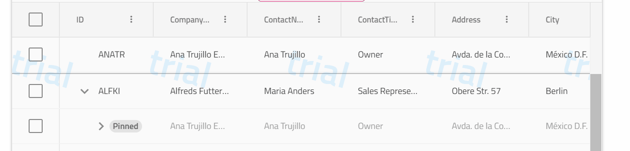 pinning actions (pin/unpin) tooltips show labels for both button and ...