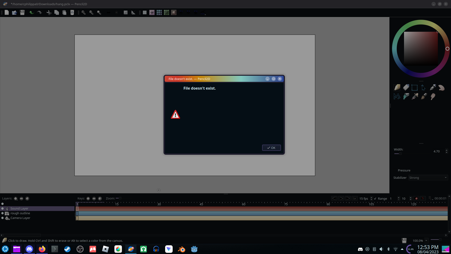 Failed sound import under linux (Kubuntu 22.04) · Issue #1755 · pencil2d/pencil · GitHub