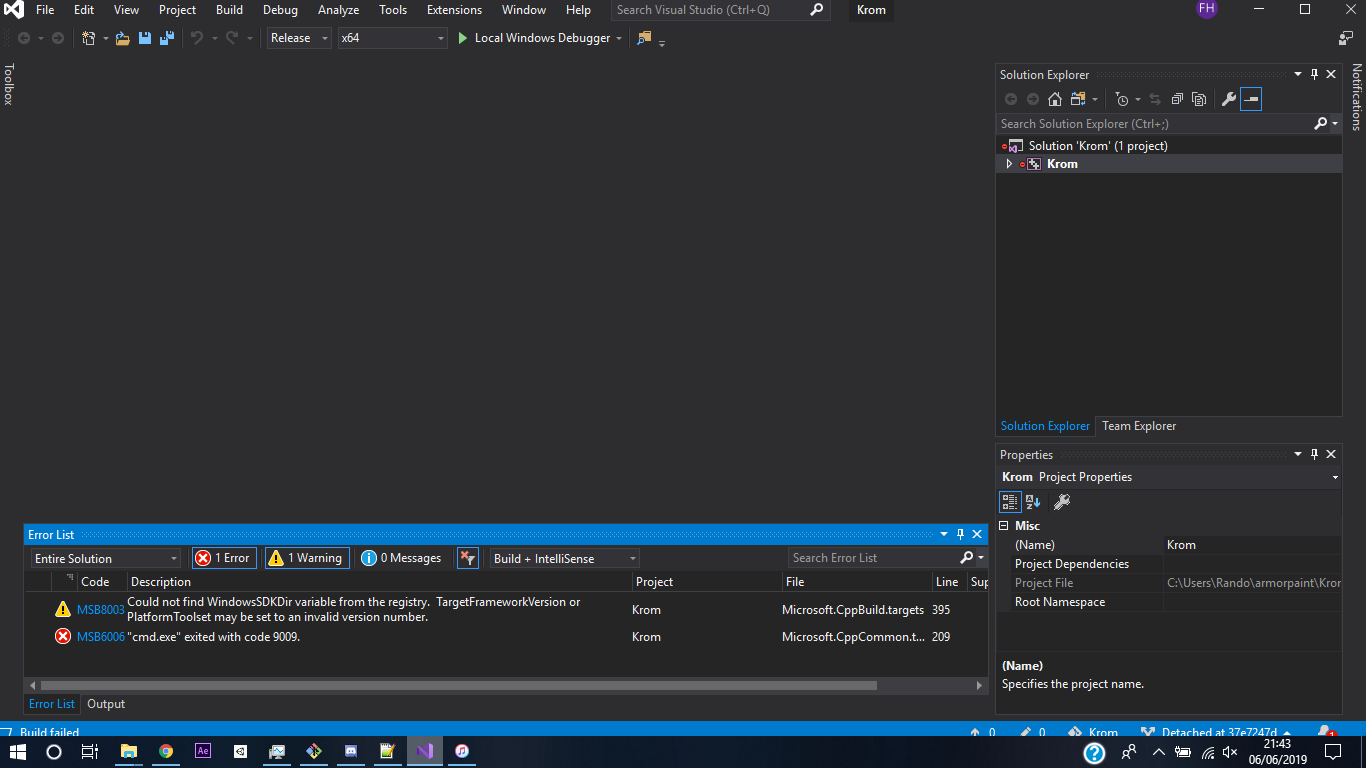 Build for Windows 10 Failed · Issue #127 · armory3d/armortools · GitHub