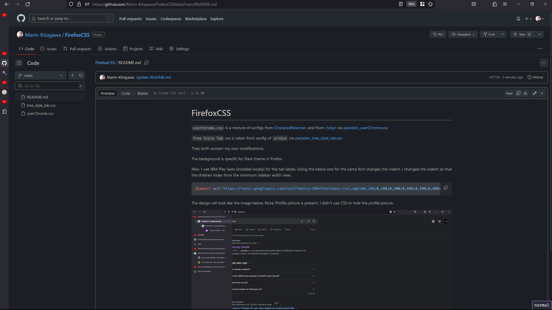 GitHub - Marin-Kitagawa/FirefoxCSS