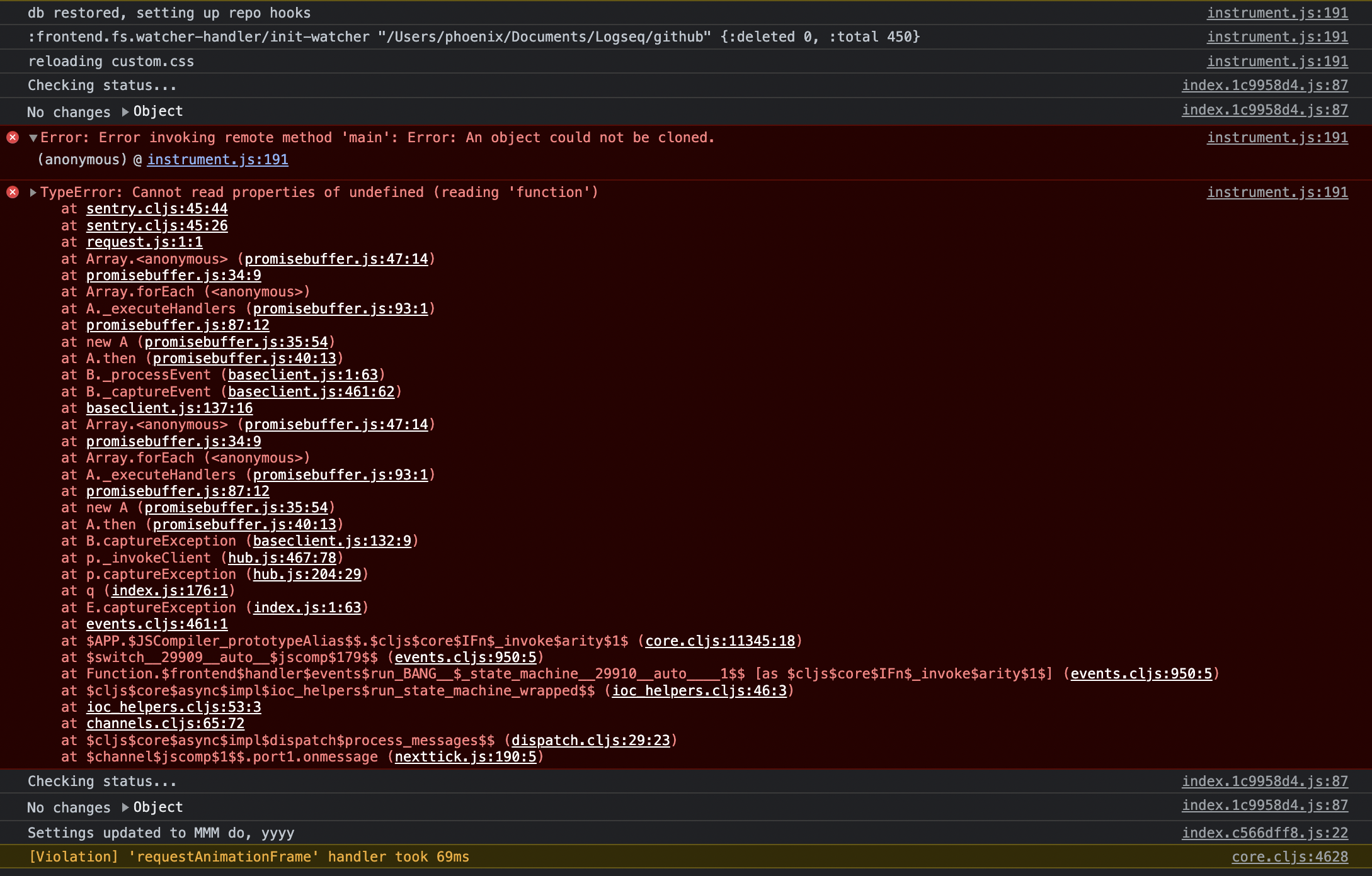 [dupe] Multiple windows still clash with internal sync status error · Issue #8946 · logseq ...