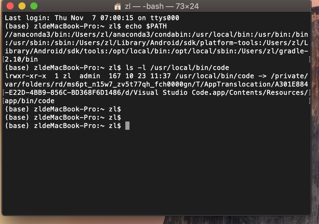 Mac 系统下载安装 Visual Studio Code 后按照配置内容说明配置了 >install 然后终端输入code . 无法打开 VScode · Issue #418 ...