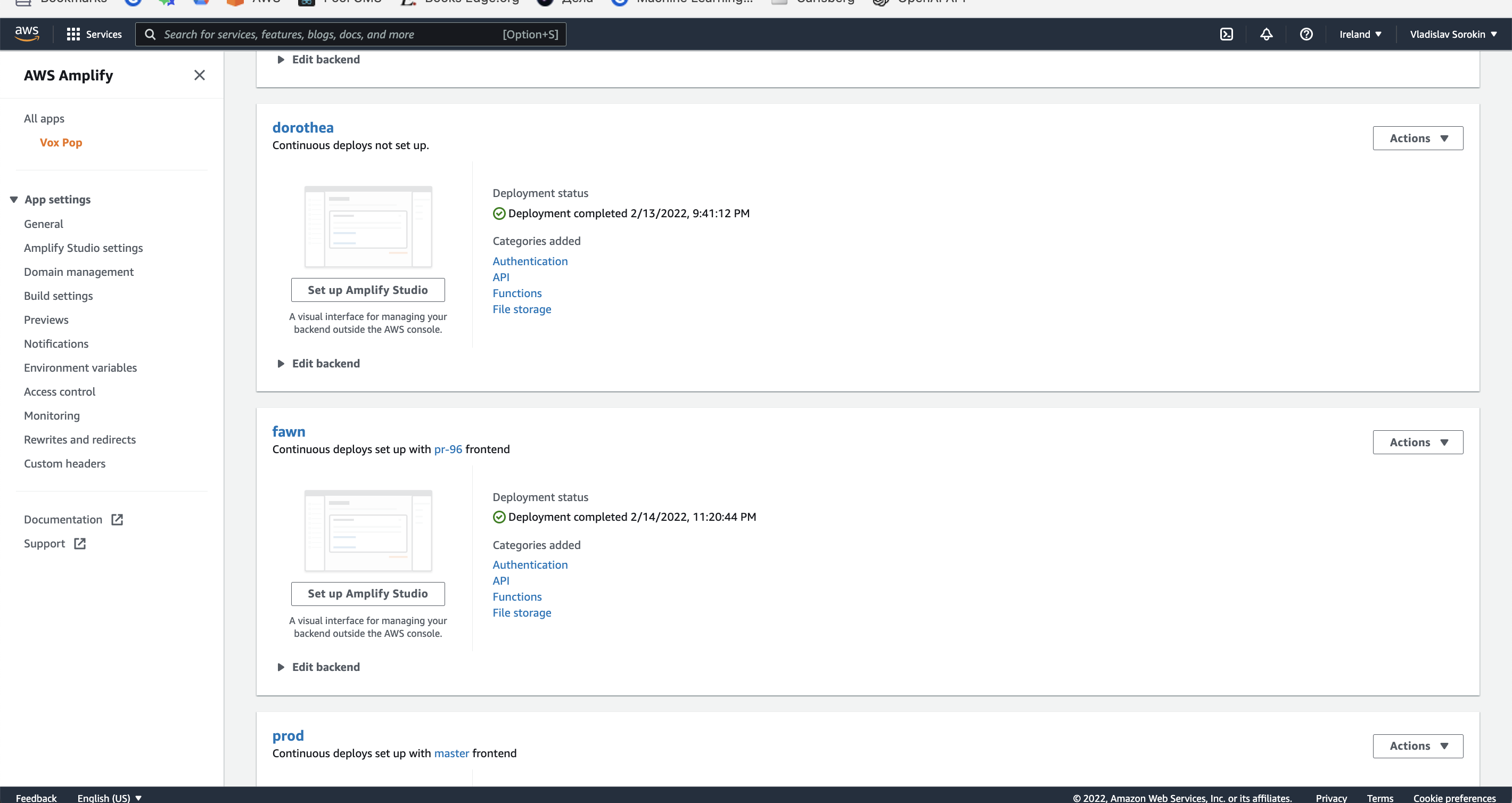 Self Created Backend Environments In Amplify Console · Issue 2491 · Aws Amplifyamplify Hosting