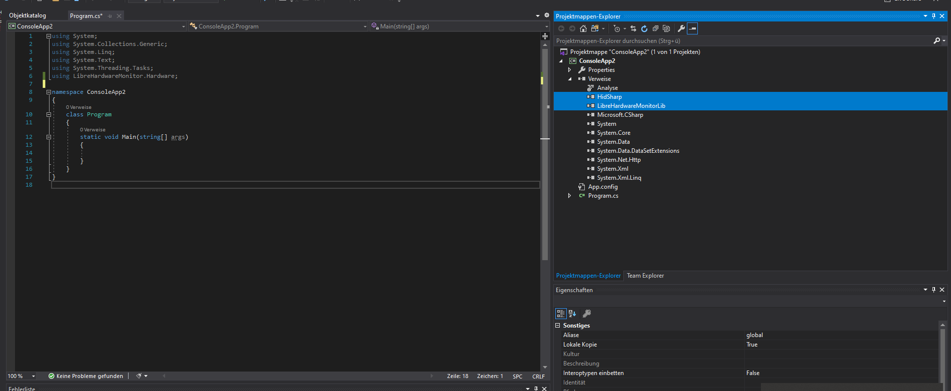 (Noob Question) where does the example code go inside Visual Studio ...