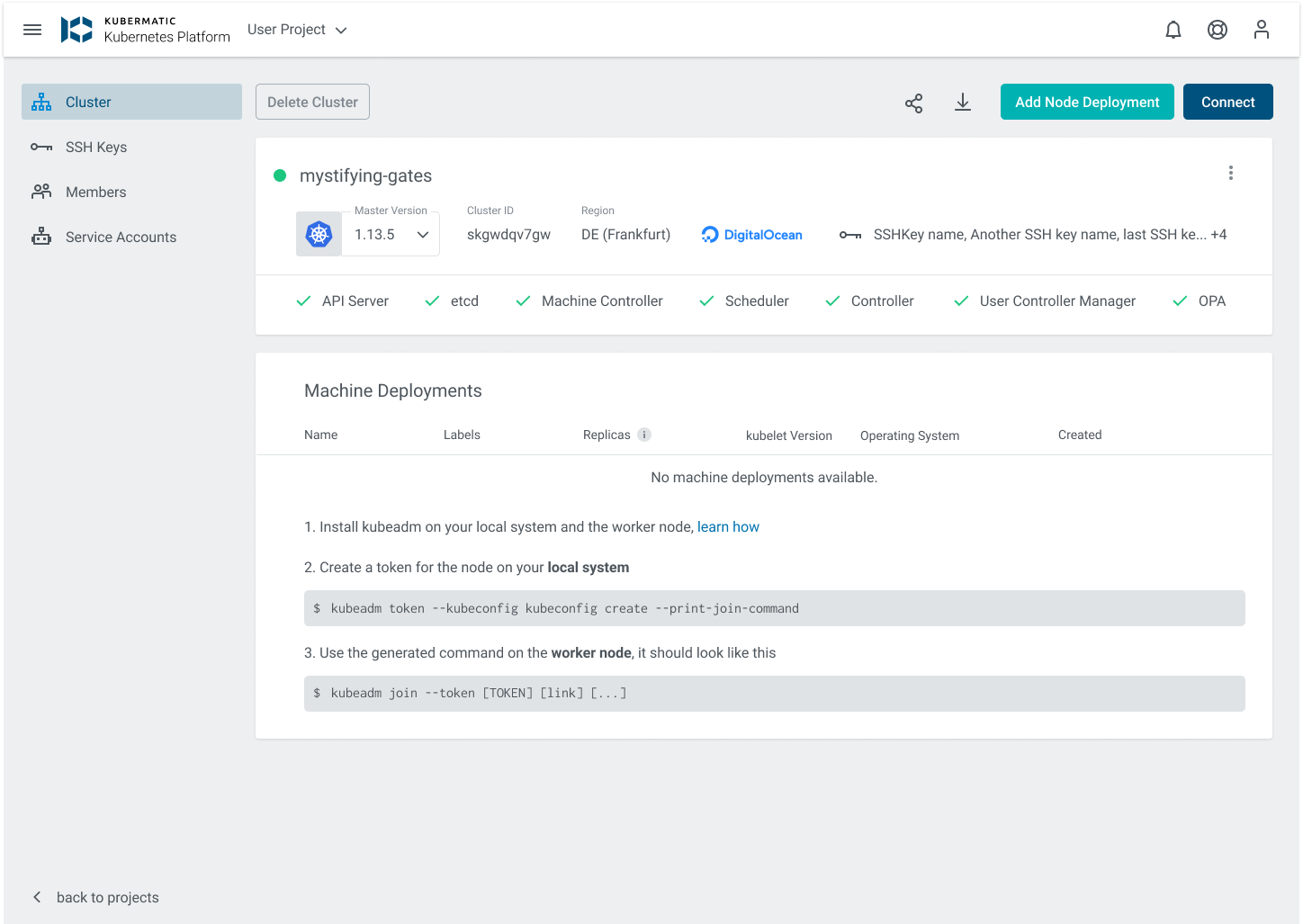 Redesign kubeadm instructions block · Issue #3449 · kubermatic/dashboard · GitHub