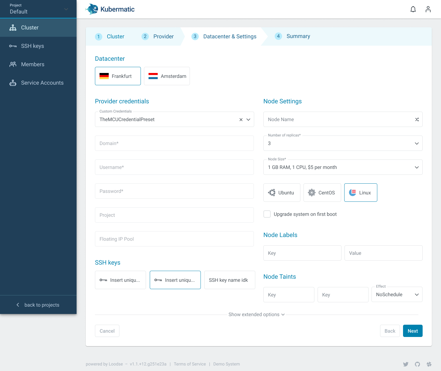 Prepare a design for custom credentials. · Issue #1309 · kubermatic/dashboard · GitHub