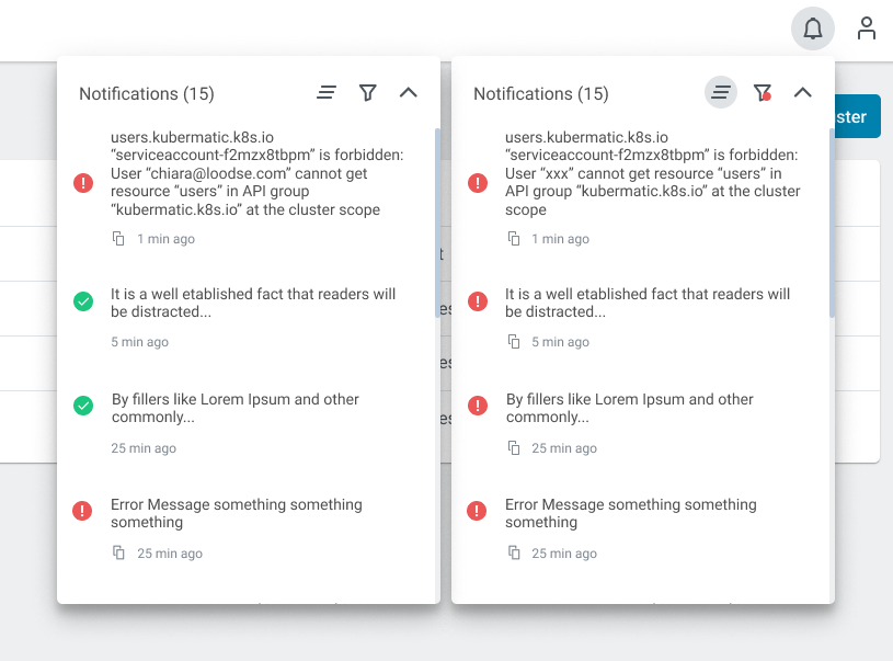 Create notification center · Issue #876 · kubermatic/dashboard · GitHub