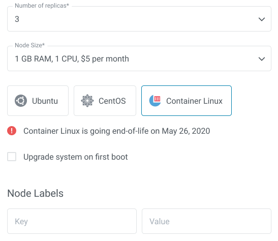 Mark CoreOS deprecated in the UI · Issue #2220 · kubermatic/dashboard · GitHub