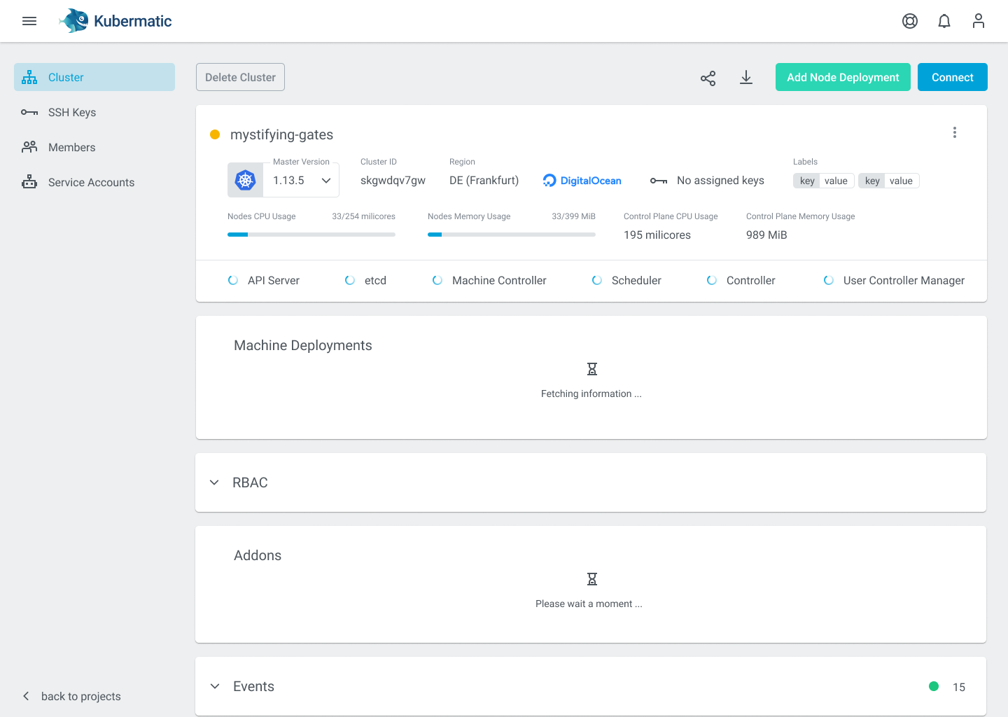 Cluster Loading State Update · Issue #2609 · kubermatic/dashboard · GitHub