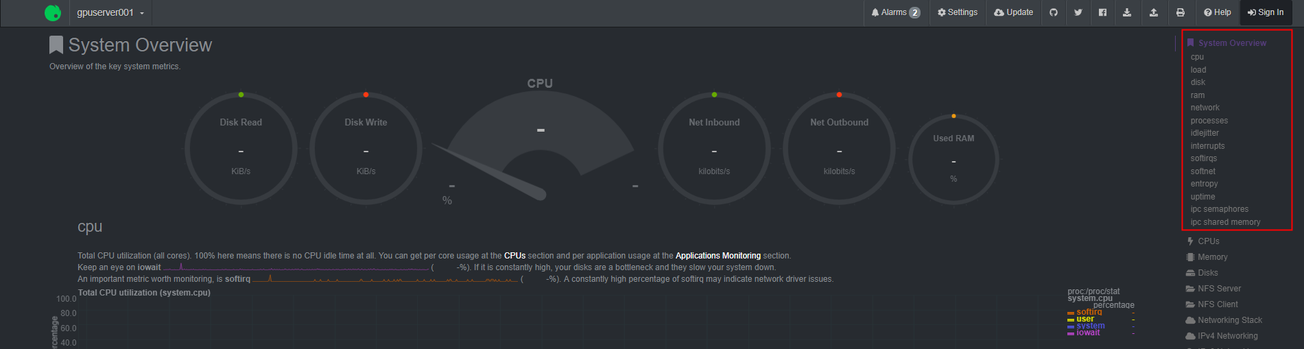 Question for the Netdata-Dashboard · Issue #6037 · netdata/netdata · GitHub