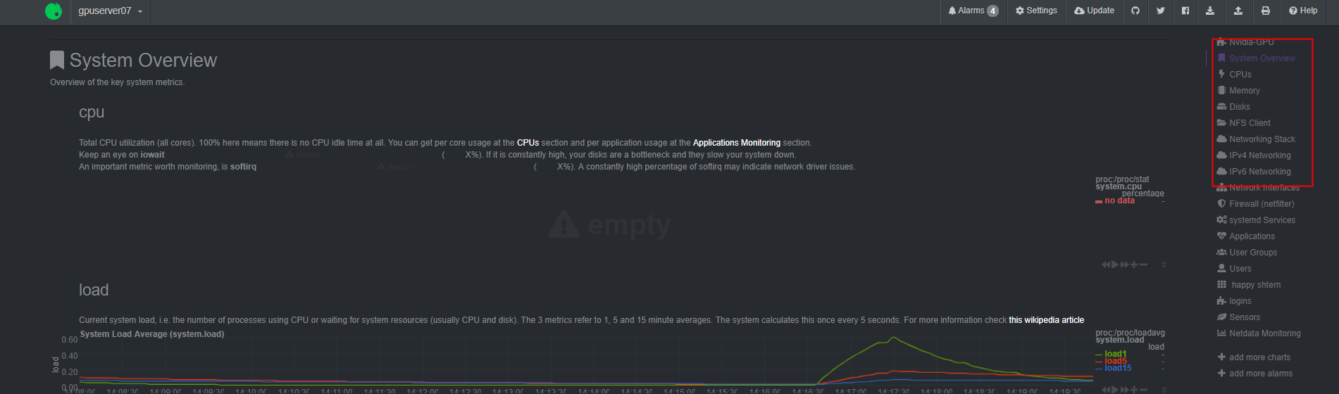 Question for the Netdata-Dashboard · Issue #6037 · netdata/netdata · GitHub