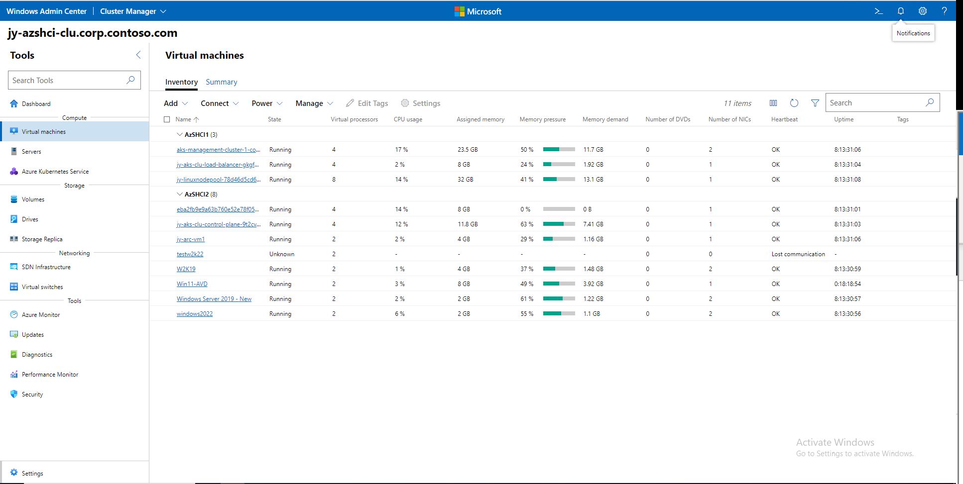 The page doesn't refresh properly after a VM has been deleted, some VMs go missing from the ...