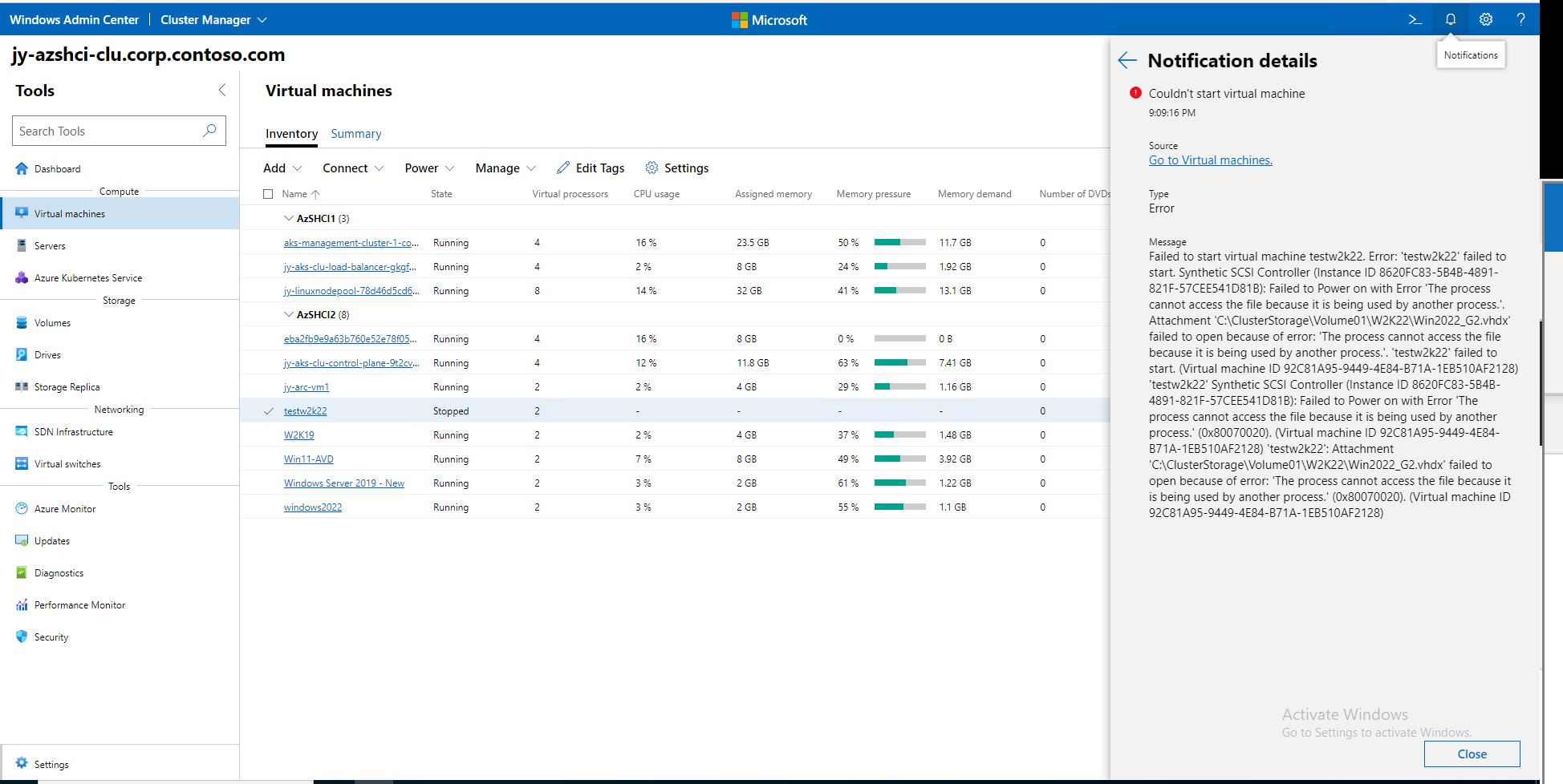 The page doesn't refresh properly after a VM has been deleted, some VMs go missing from the ...