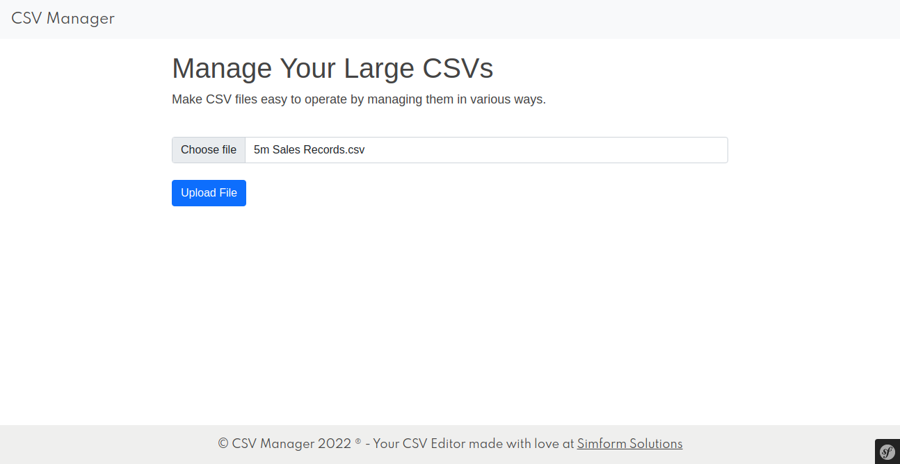Github Sakshigoraniya Csv File Management Large Scale File Data