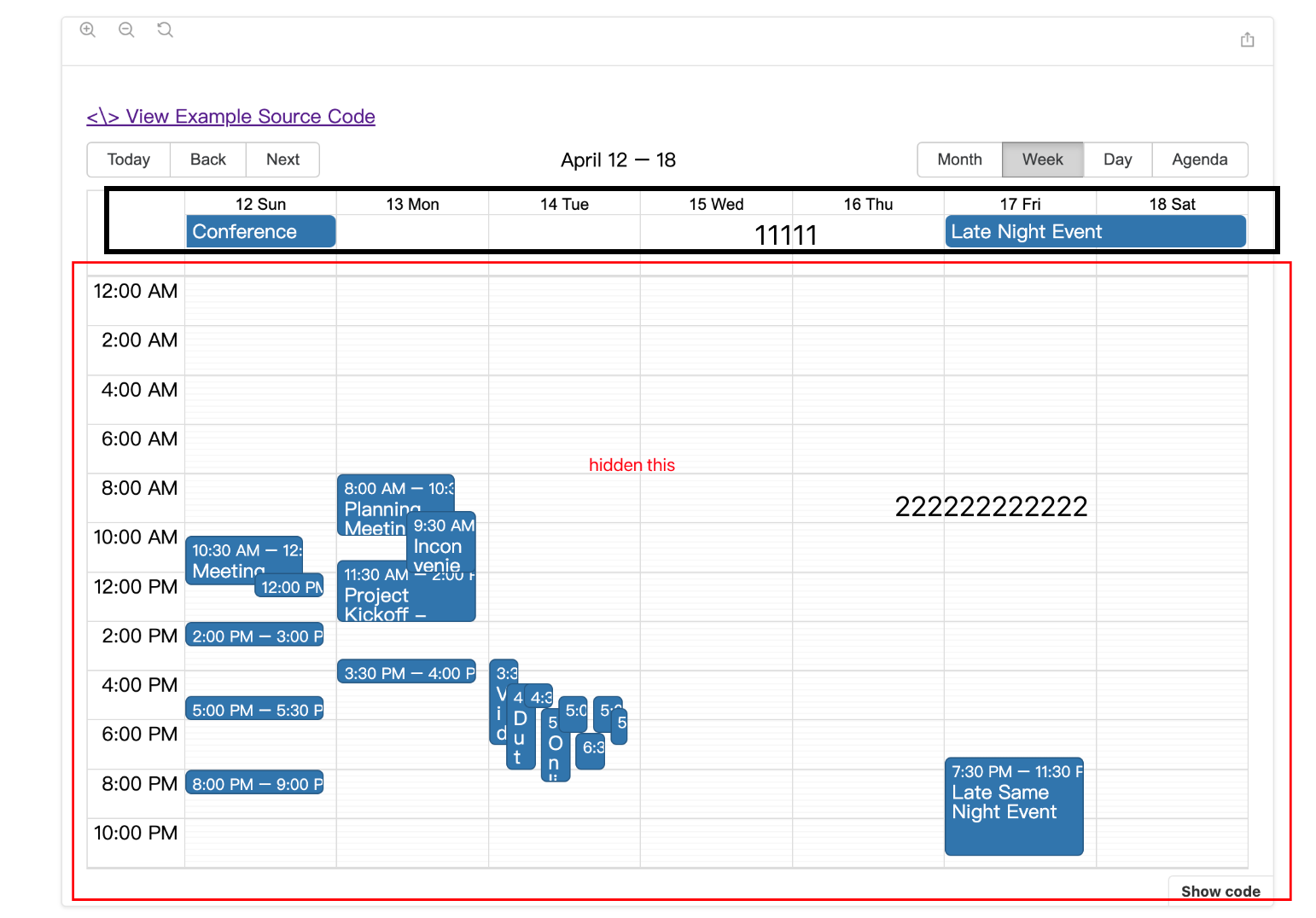 How to hidden Week View's Day Time Show · Issue #2256 · jquense/react-big-calendar · GitHub