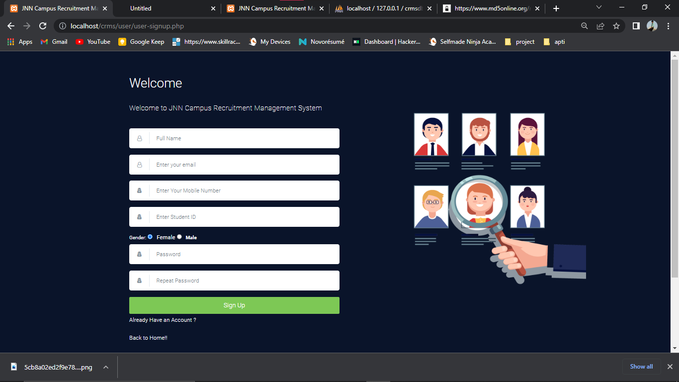 GitHub - litheesh03/Campus-Recruitment-System