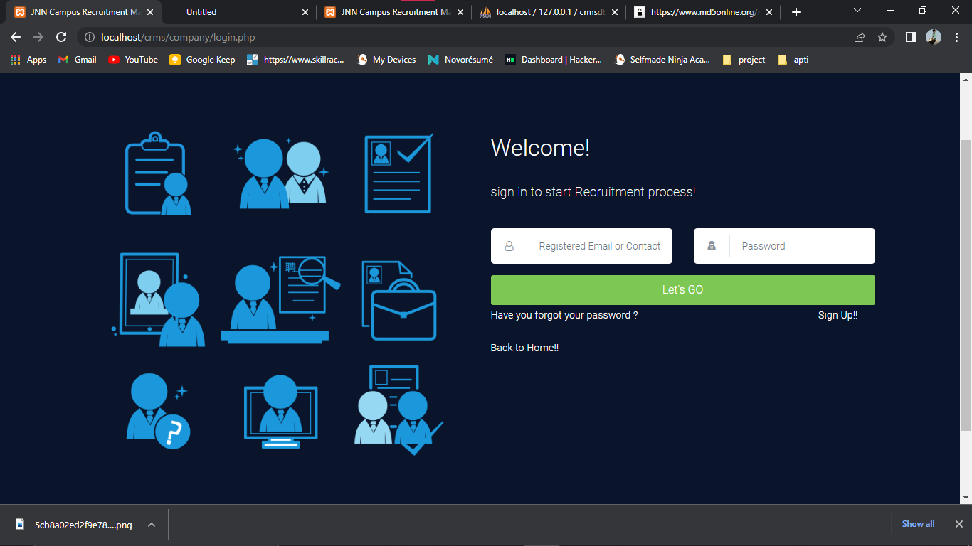 GitHub - litheesh03/Campus-Recruitment-System