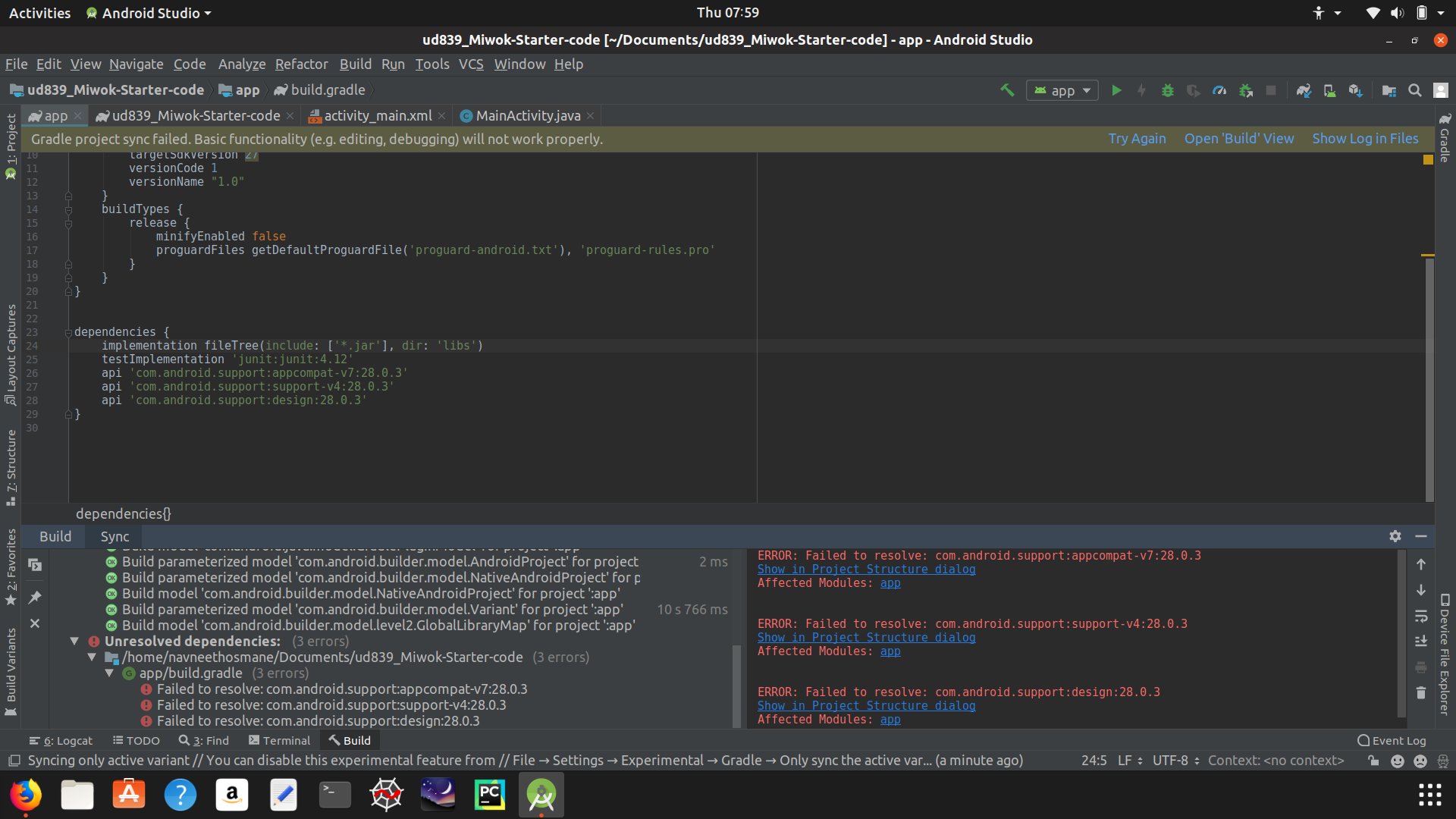 Gradle Sync Issue · Issue #134 · udacity/ud839_Miwok · GitHub
