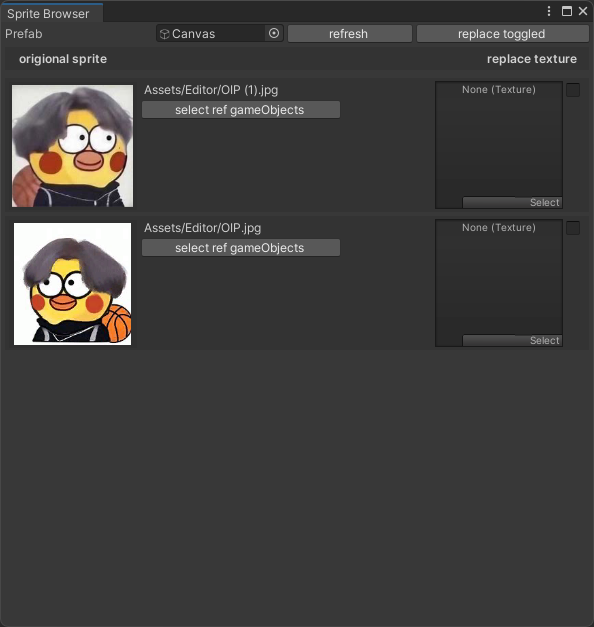 GitHub - 0right/SpriteBrowser: A unity editor tool that can list and replace sprite images in ...