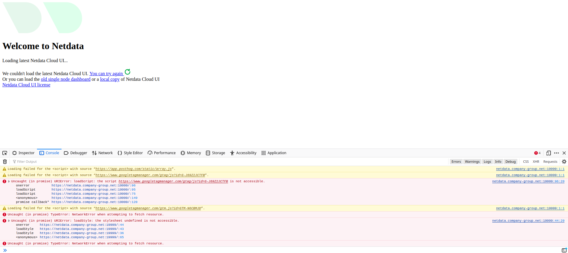 [Bug]: Mainpage infinity reload loop · Issue #15409 · netdata/netdata · GitHub