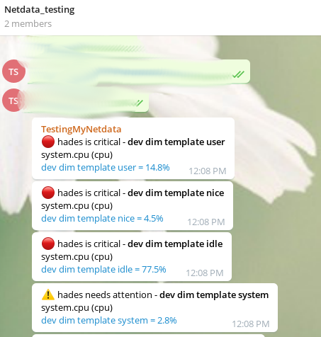 Not send telegram notifications when a critical alarm? · Issue #9275 · netdata/netdata · GitHub