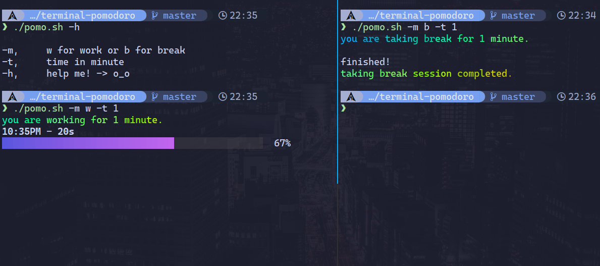 GitHub - aniketkharel/terminal-pomodoro: A simple terminal pomodoro.