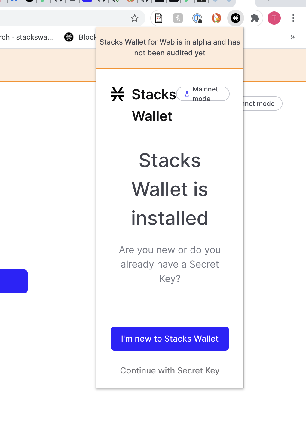 The wallet dimensions are not the same after install, in chrome I get a skinny rectangle ...
