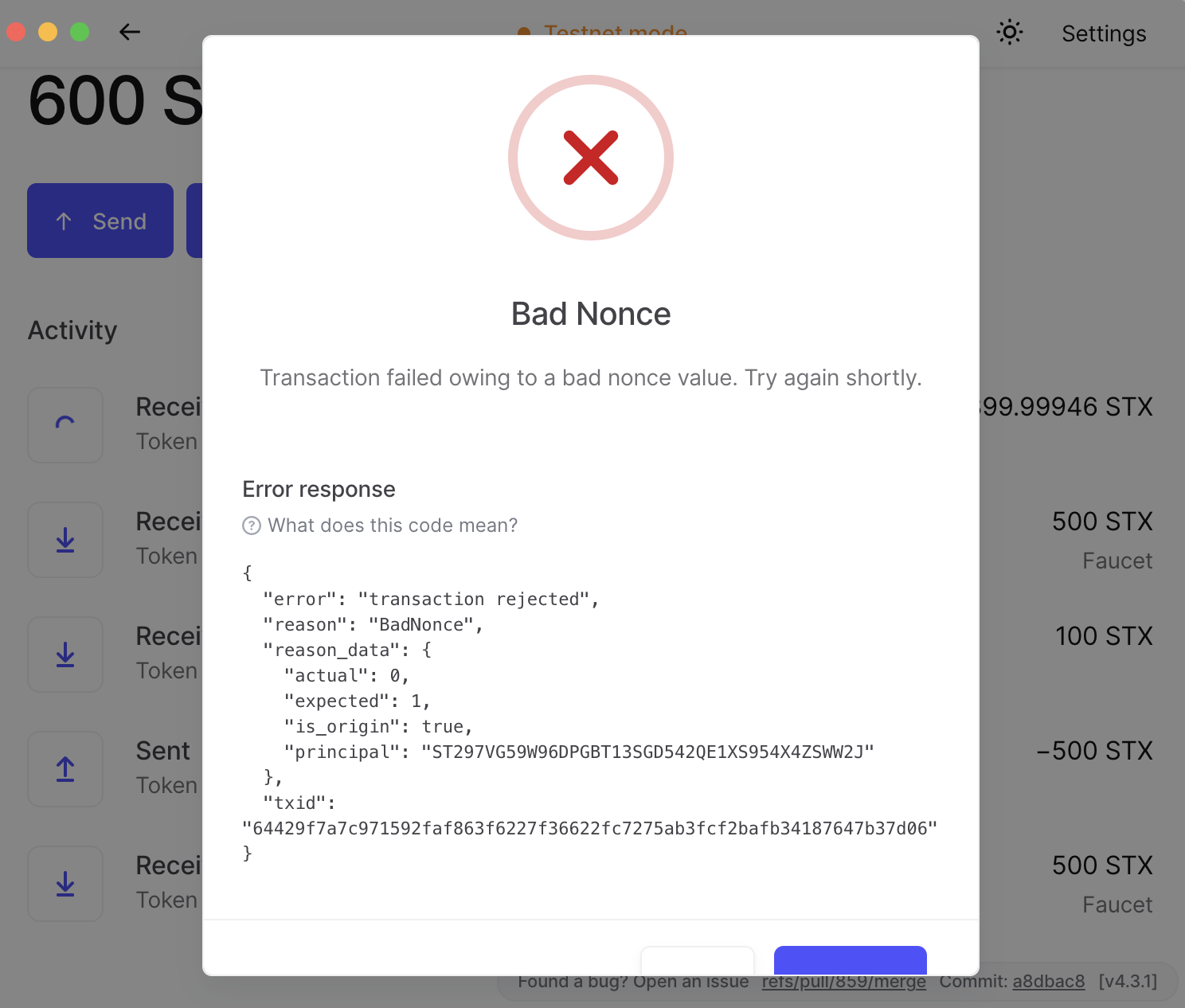 Nonce is stuck at 0 causes errors on multiple transactions · Issue #874 · leather-io/desktop ...